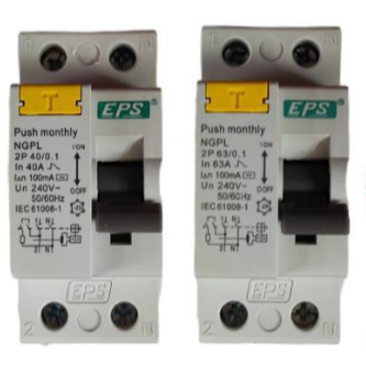 EPS ELCB RCCB 2 POLE 40A 63A [100MA] RESIDUAL CURRENT CIRCUIT BREAKER ...