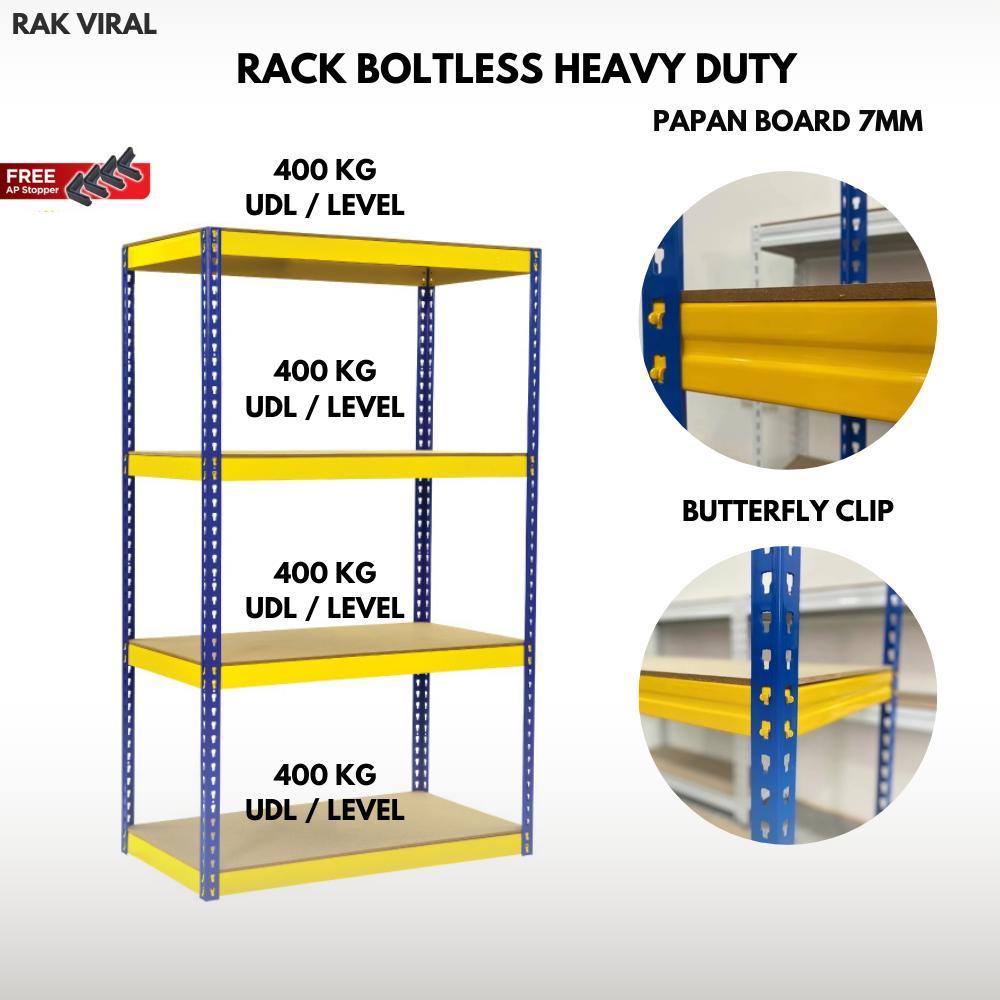 RACK 4 TINGKAT / STORAGE / WAREHOUSE / CABINET / BESI / SHELF /货架 ...