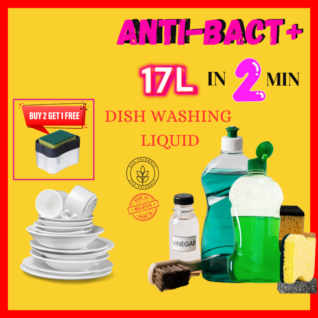 ANTI - BACT + DIY Dish Wash (17 Liters) – Eco-Friendly & Effective ...