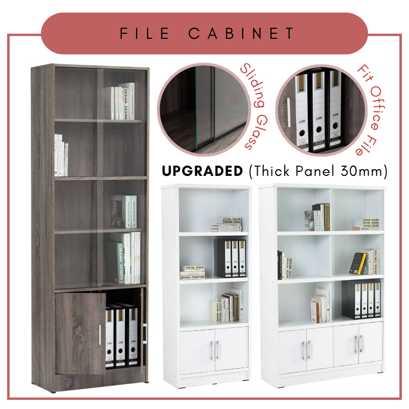 Alora Furniture - ECO HAVIR File Cabinet With Glass Door / Almari Buku ...