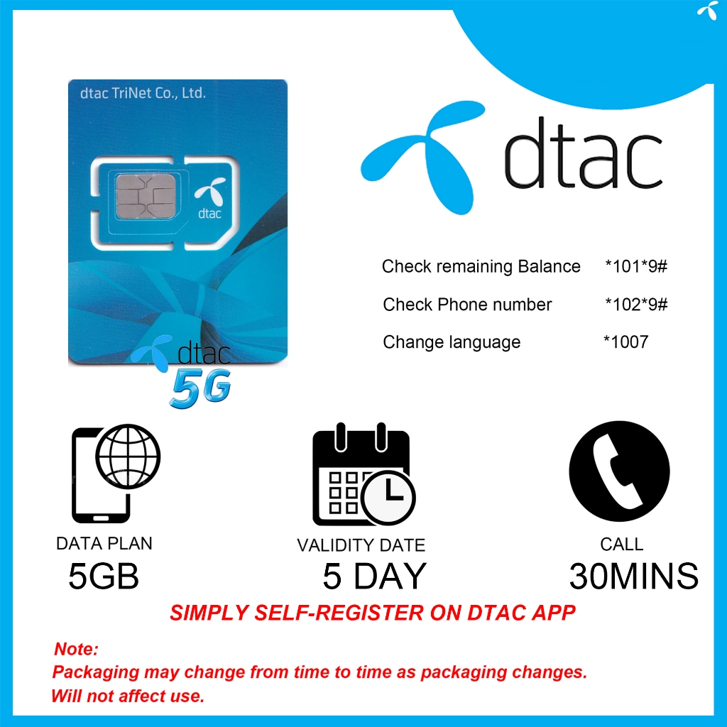 Thailand Sim Card,Thailand Travel Sim Card | Shopee Malaysia