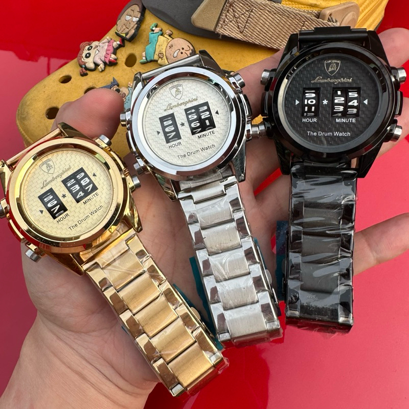 [𝐁𝐄𝐒𝐓 𝐒𝐄𝐋𝐋𝐈𝐍𝐆] Lamborghini METAL steel DRUM watch sport watch offer ...