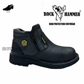 ORIGINAL 2024( black) NEW DESIGN ROCK HAMMER FULL LEATHER SAFETY SHOE ...