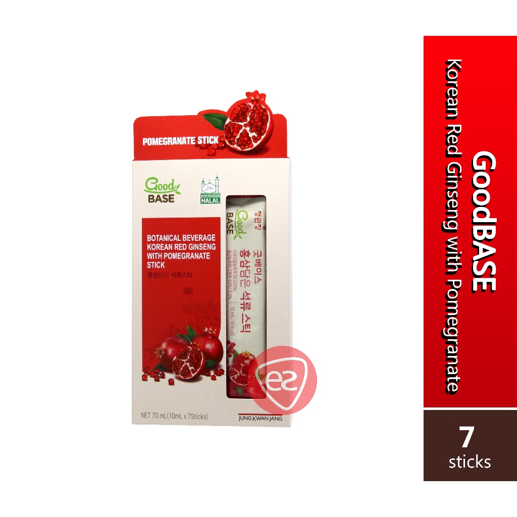 GoodBASE Botanical Beverage Korean Red Ginseng With Pomegranate (10ml x 7 Sticks / 10ml x 30 ...
