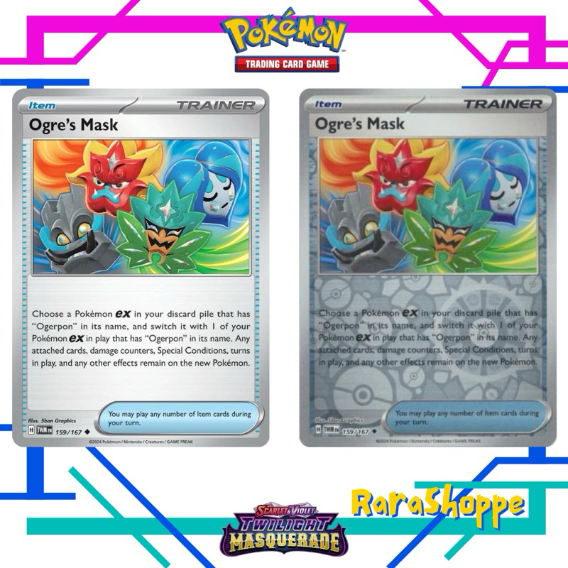 Pokemon TCG - Ogre's Mask - SV06: Twilight Masquerade (TWM) | Shopee ...