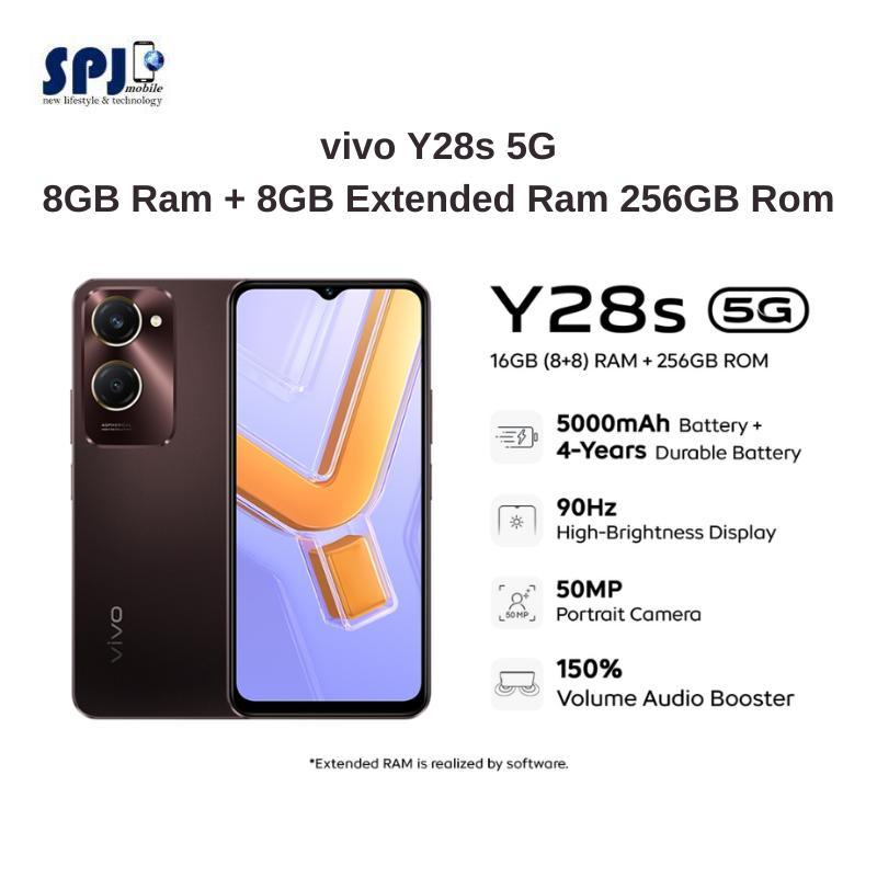 vivo Y28s 5G | 8GB Ram + 8GB Extended Ram 256GB Rom | Rear 50MP Camera | Front 8MP | Mediatek ...