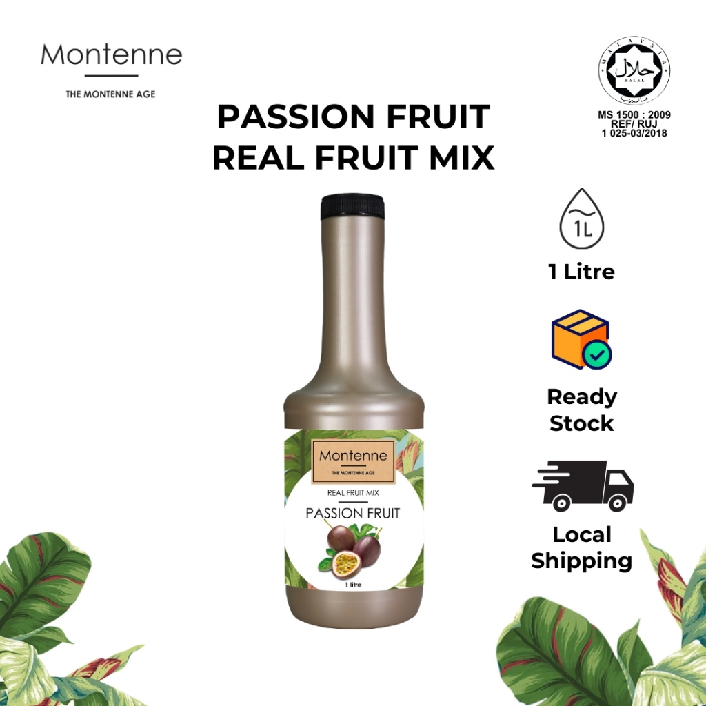 Montenne Passion Fruit Real Fruit Mix 1L | Shopee Malaysia