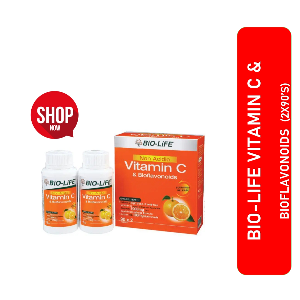 BIO-LIFE VITAMIN C & BIOFLAVONOIDS - NON ACIDIC 1000MG (2X90'S ...