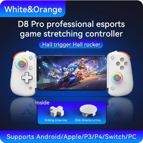 D8 Wireless Game Controller Handheld Gamepad Joystick with Turbo/6-axis ...