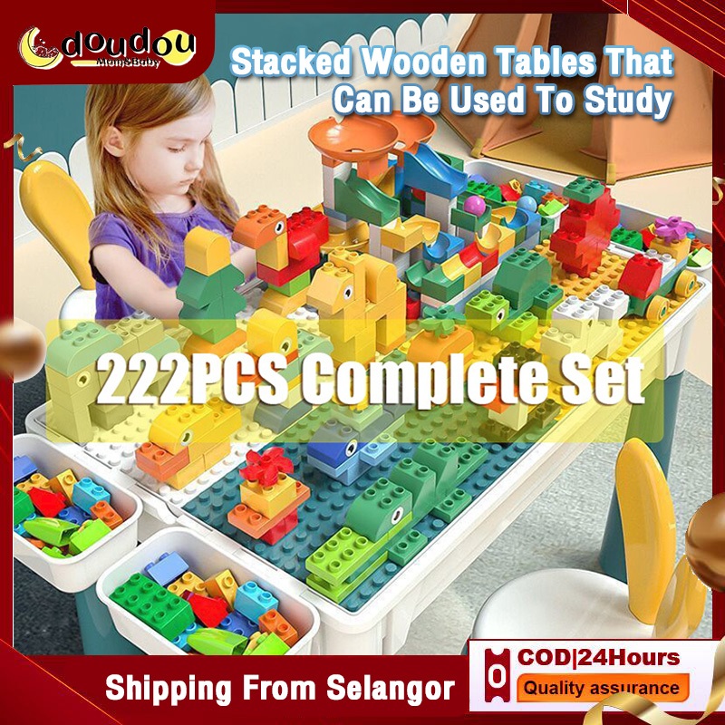 🔥Ready Stock🔥Multifunctional Building Block Table For Kids Meja Mainan ...