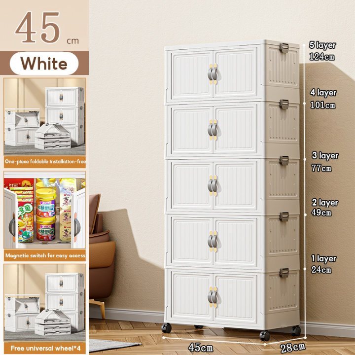 IKEA Almari Baju Plastik kukuh Storage Cabinet Large Capacity Stackable ...