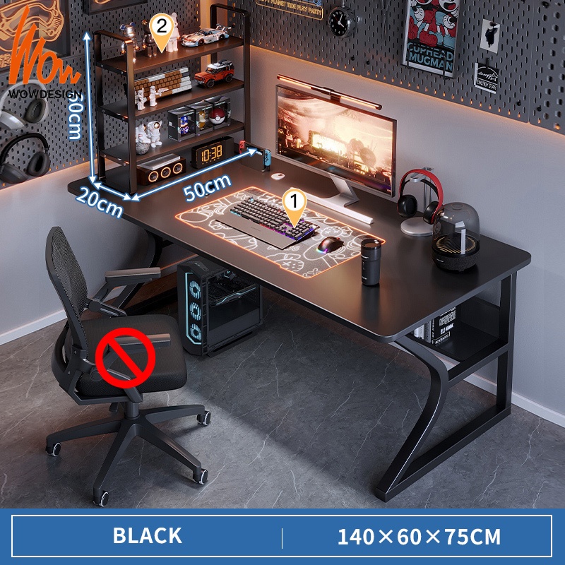 Study Table Computer Desk Meja Study Meja Office 120/140/160CM Meja ...