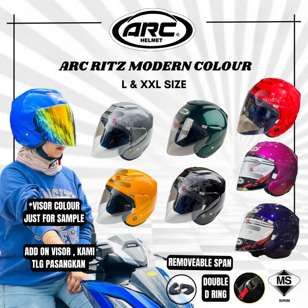 ARC RITZ MODERN COLOUR HELMET ARC RITZ ORIGINAL (ARC HELMET RITZ MODERN ...