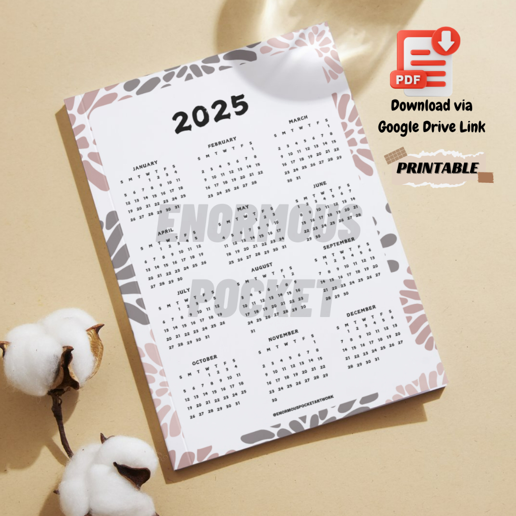 [PDF] 2025 CALENDAR-SIMPLE CALENDAR-PRINTABLE-PDF | Shopee Malaysia