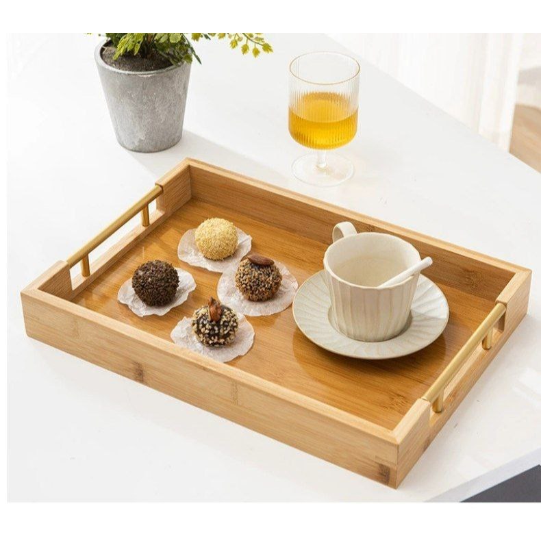 Dulang Bamboo Kayu Bamboo Tray Wood Rectangle Rectangular Petak ...