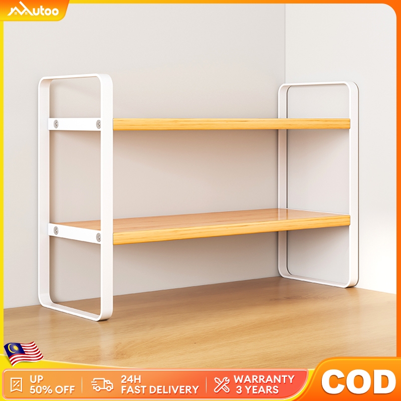 📖Desk Organizer Office Desktop Storage Rack Tabletop Bookshelf Bathroom ...