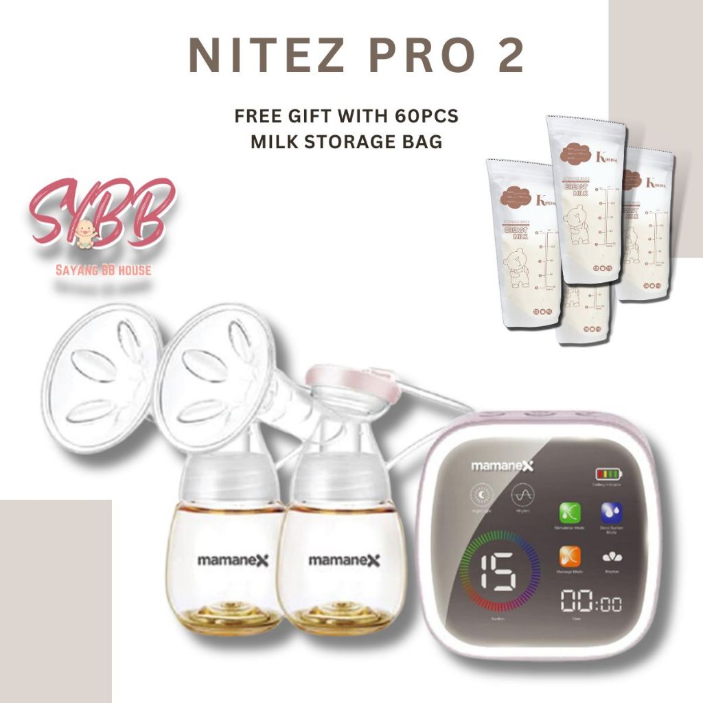 (UPGRADED) Mamanex Nitez Pro II Electric Double Breast Pump - 2 Years ...