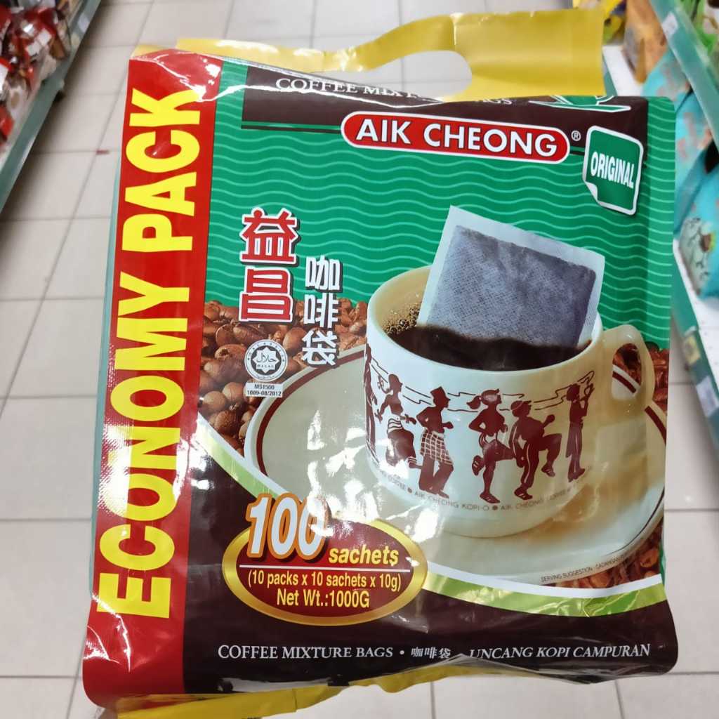 Aik Cheong Kopi O Original Ekonomi Pek 100s x 10g Uncang Kopi Campuran ...