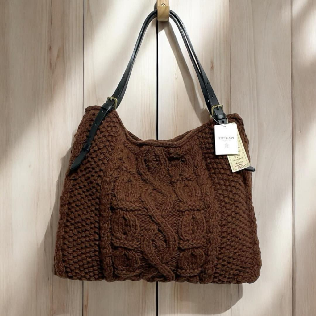 TOPKAPI Treasure knitted shoulder bag from Peru & Japan | Shopee Malaysia