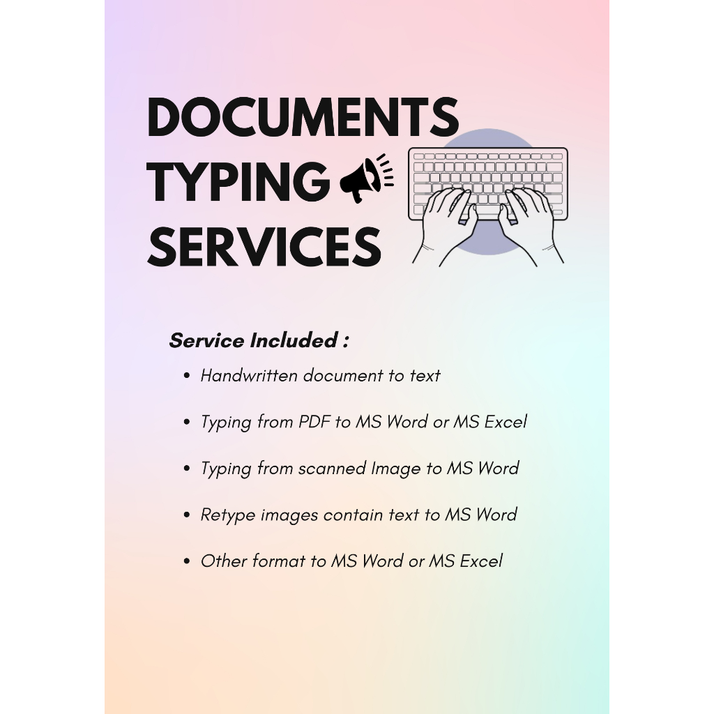 DOCUMENT TYPING SERVICE | Shopee Malaysia
