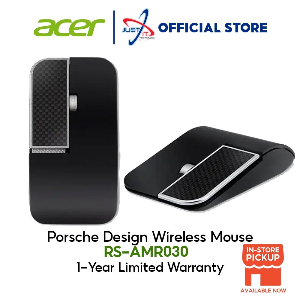 ACER Porsche Design Wireless Bluetooth Mouse - Black RS-AMR030 | Shopee ...