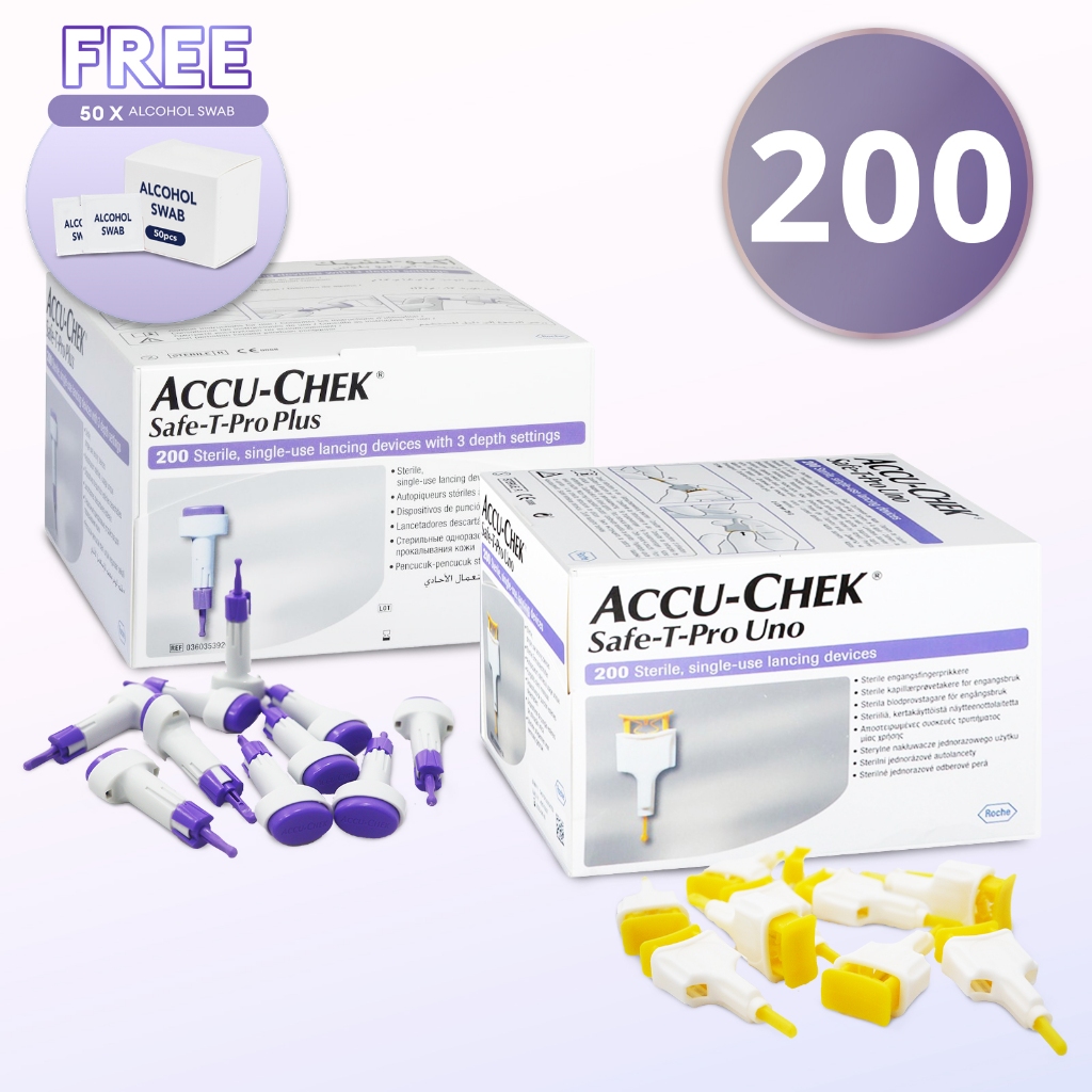 Accu-Chek Safe-T Pro Plus / Accu-Chek Safe-T Pro Uno (200pcs) | Shopee ...