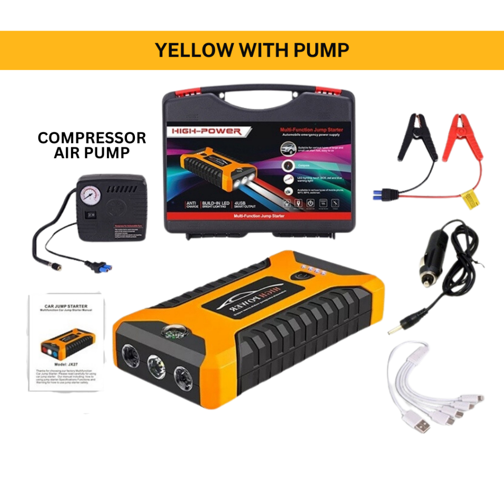 Shopee Choice 99800Mah Car Jumper Car PowerBank Multi function Car Pump Starter Car Tyre Jumper Kereta Shopee Malaysia