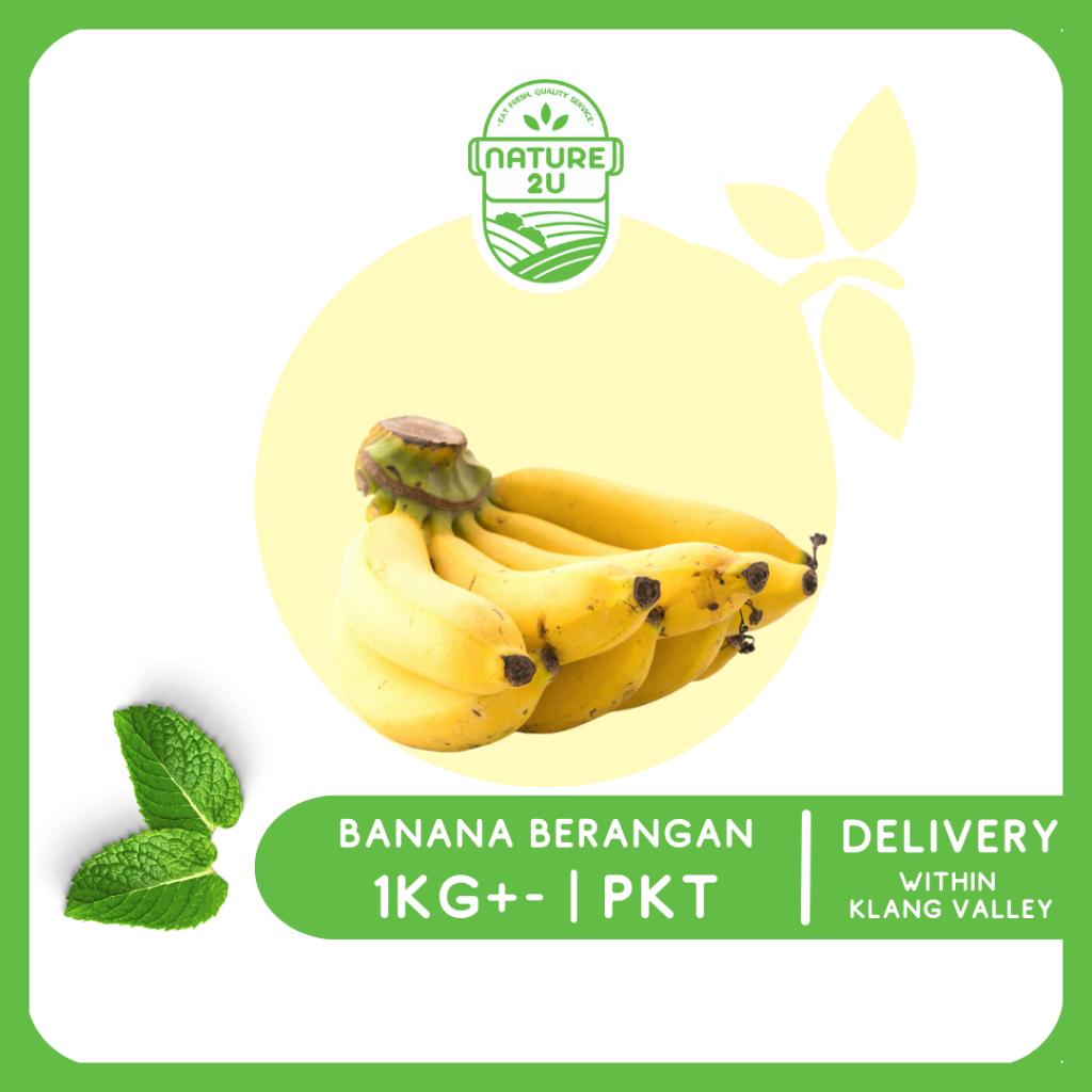 Nature2U Fresh Fruit - Banana / Pisang Berangan / 红肉蕉 (1KG+- | PKT ...