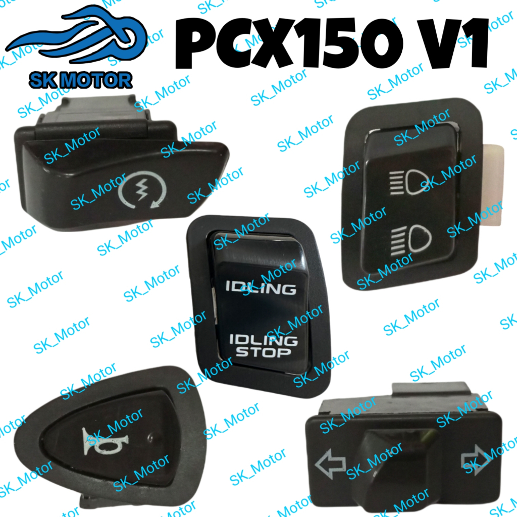 Honda PCX150 PCX 150 V1 Idling Stop Engine Button Starter Horn Hi Low ...