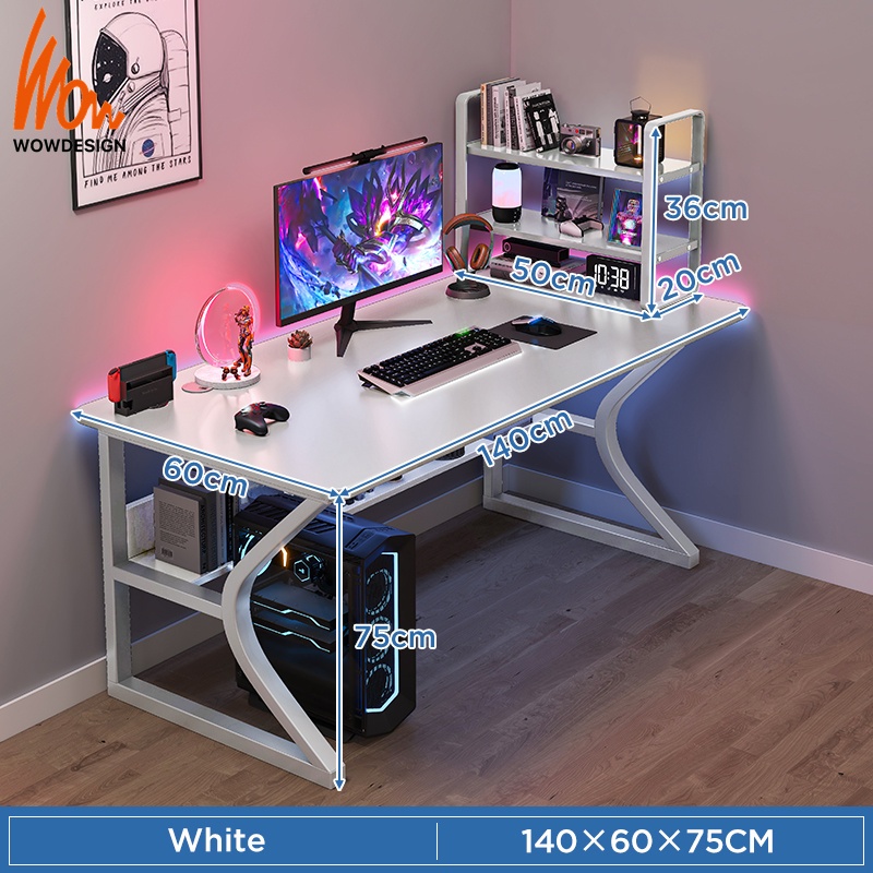 Gaming Table Meja Gaming With Cable Management Tray Computer Table With ...