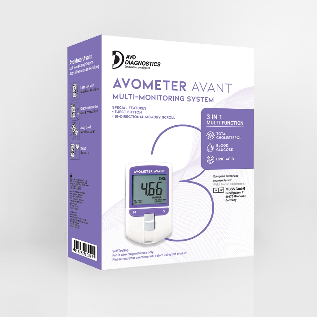 Avometer Avant 3 in 1 Meter Cholesterol Glucose Uric Acid | Shopee Malaysia