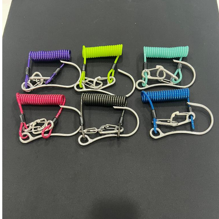 Aquaverse Single Reef Hook with Stainless Steel Cable Spiral Coil ...