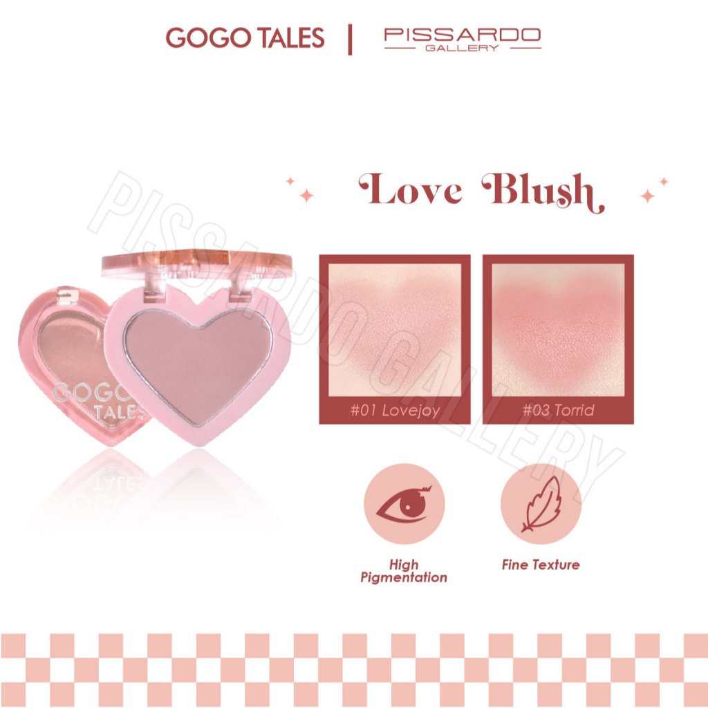 【GOGO TALES Cheek Blush】Flower Ripple Powder Glutinous Powder Blusher ...