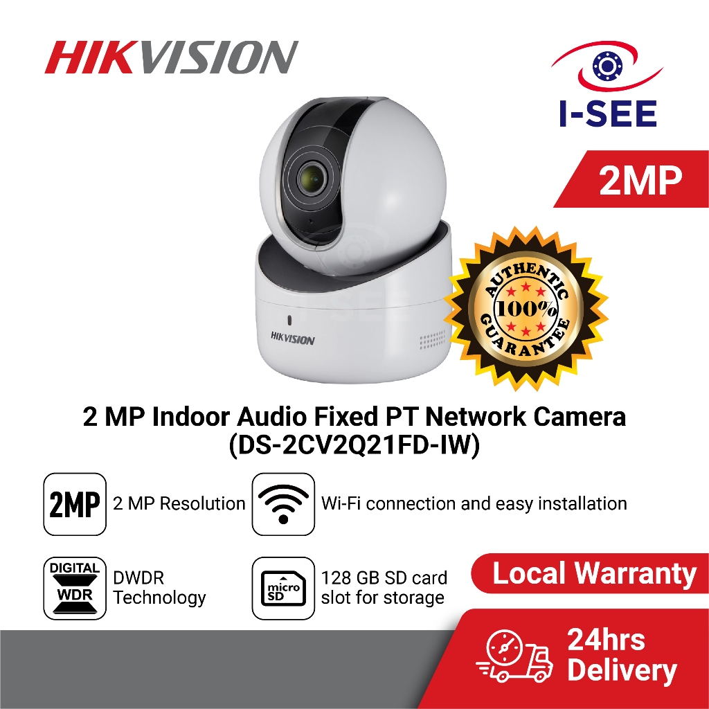 2MP Indoor Audio Fixed PT Network Wifi Camera DS-2CV2Q21FD-IW Pan Tilt ...