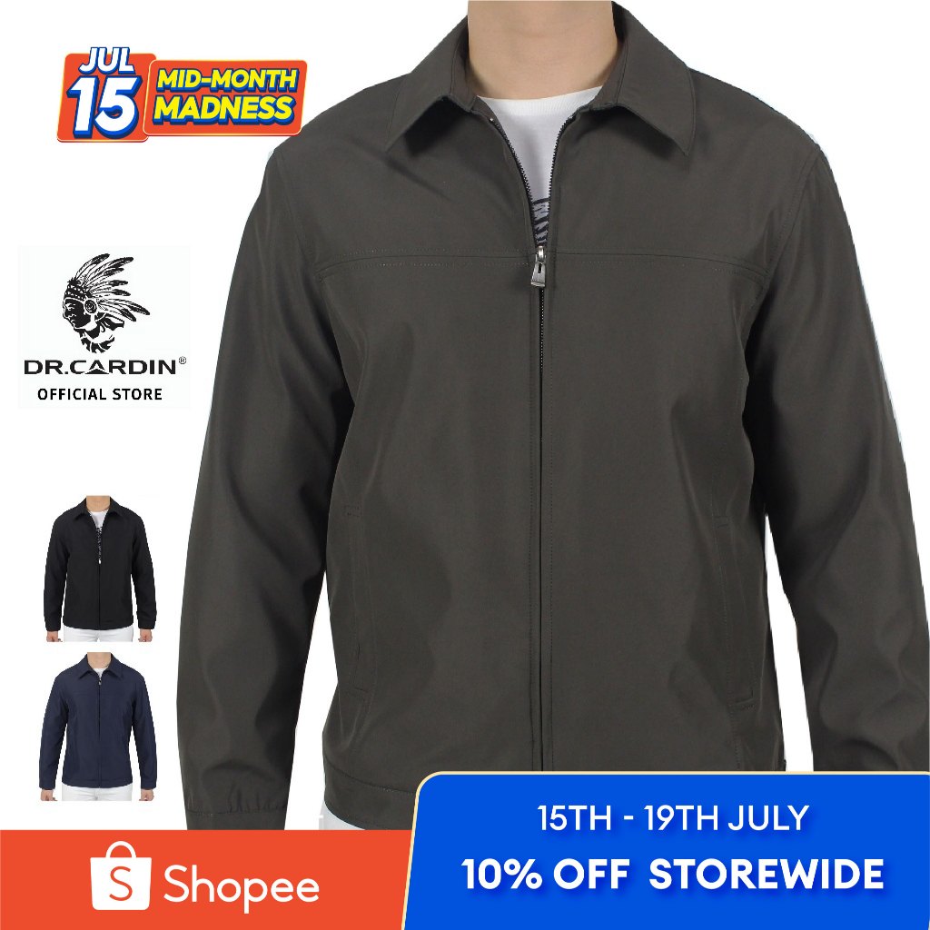 Dr.Cardin Polyester Executive Jacket CJ3587 Smart Fit (Black / Brown ...