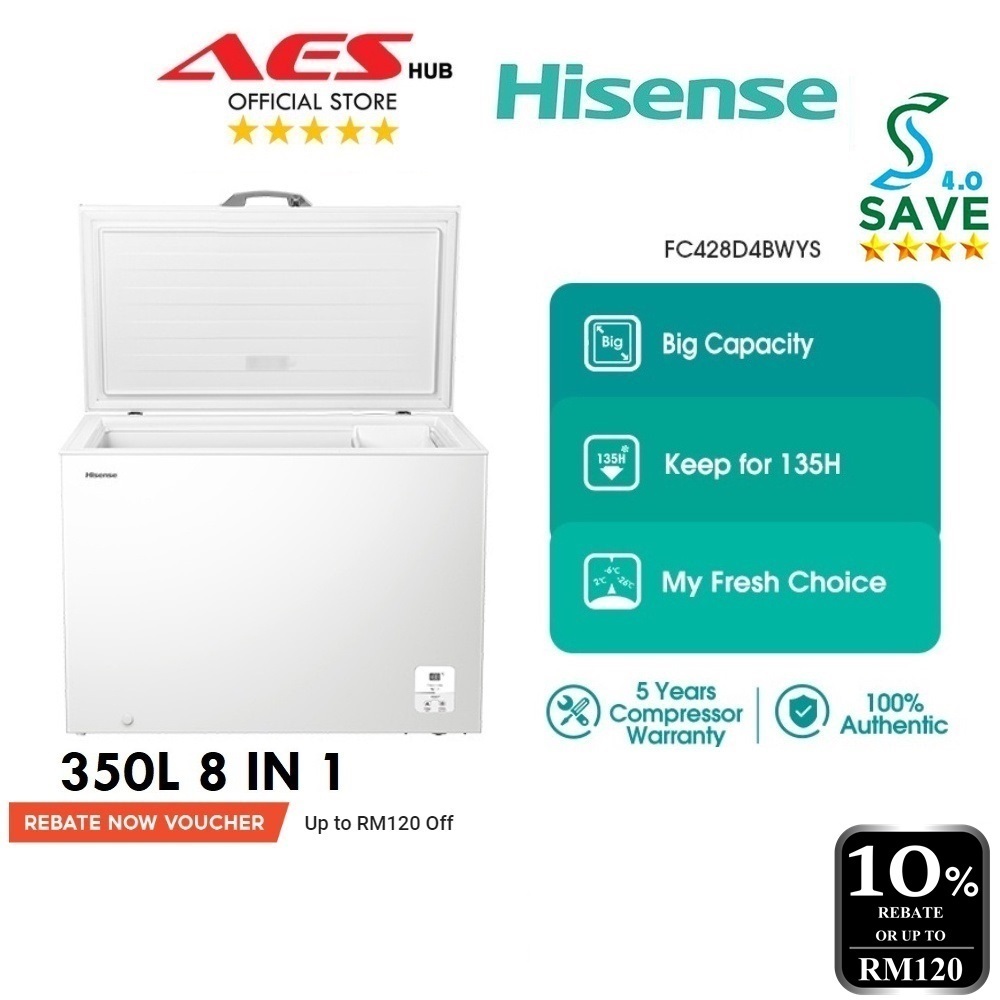 SAVE 4.0 CAN SETUP Hisense Chest Freezer 350L Peti Freezer Murah Deep ...