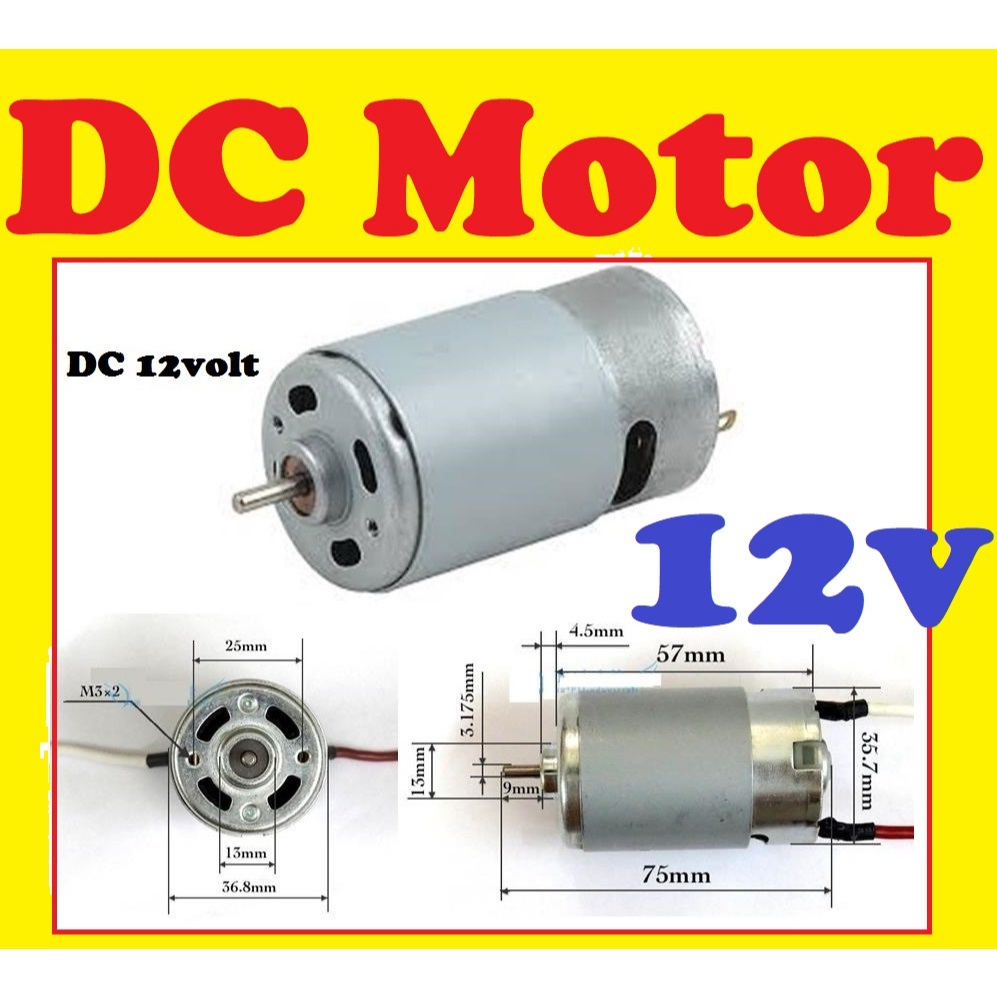 DC Motor Robotic Toy Car Fan Gear Machine Mesin Robotik Kereta Mainan ...