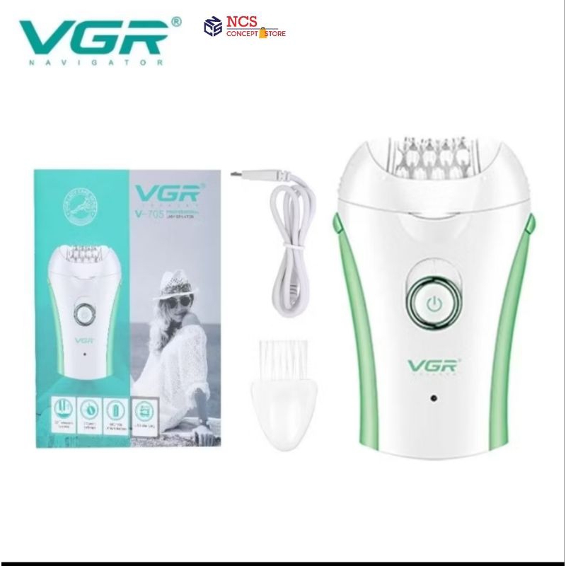 VGR V-705 Professional Lady Epilator Grooming Kit Washable Professional Lady Shaver Electric ...
