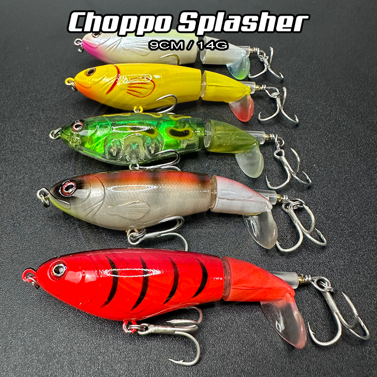 CHOPPO SPLASHER 9cm/14g Topwater Fishing Lure Artificial Hard Bait 3D ...