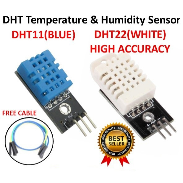 DHT11 DHT22 Temperature and Humidity Moisture Sensor 3.3V 5V Module For Arduino, Robotics ...