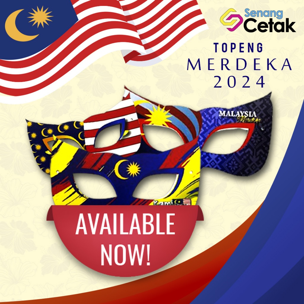 Topeng Merdeka 2024 l Aksesori Hiasan Hari Kemerdekaan | Shopee Malaysia