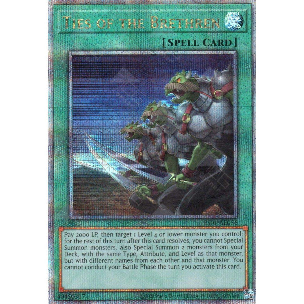 游戏王 ES01-AE056 QSER Yu-Gi-Oh AE Ties of The Brethren | Shopee Malaysia