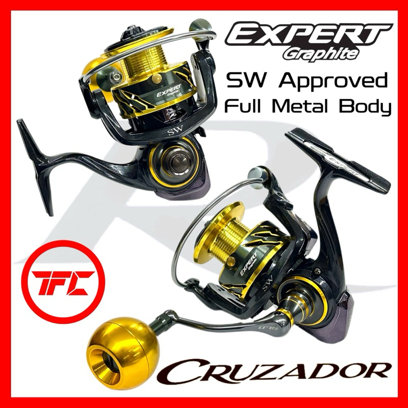 Expert Graphite Cruzador SW Spinning Reel Saltwater Full Metal Body ...