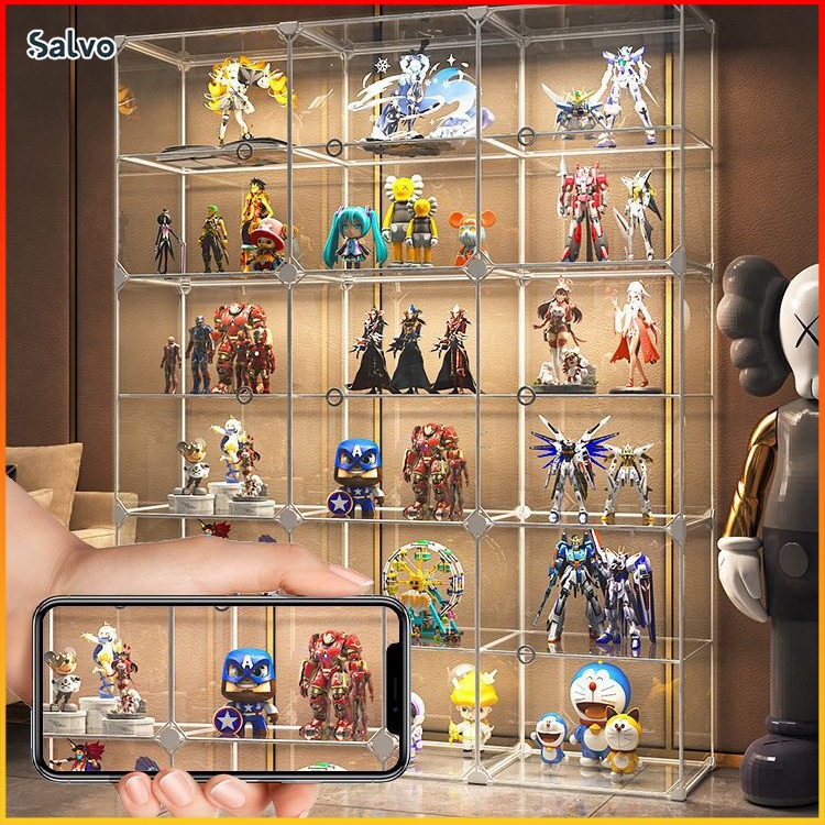 Salvo Display Cabinet Transparent Storage Cabinet Dust Proof Showcase ...