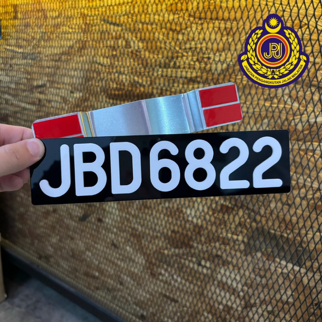 Nombor Plate Motor Depan Dada Pajang Plate JPJ Lepas Putih No | Shopee ...