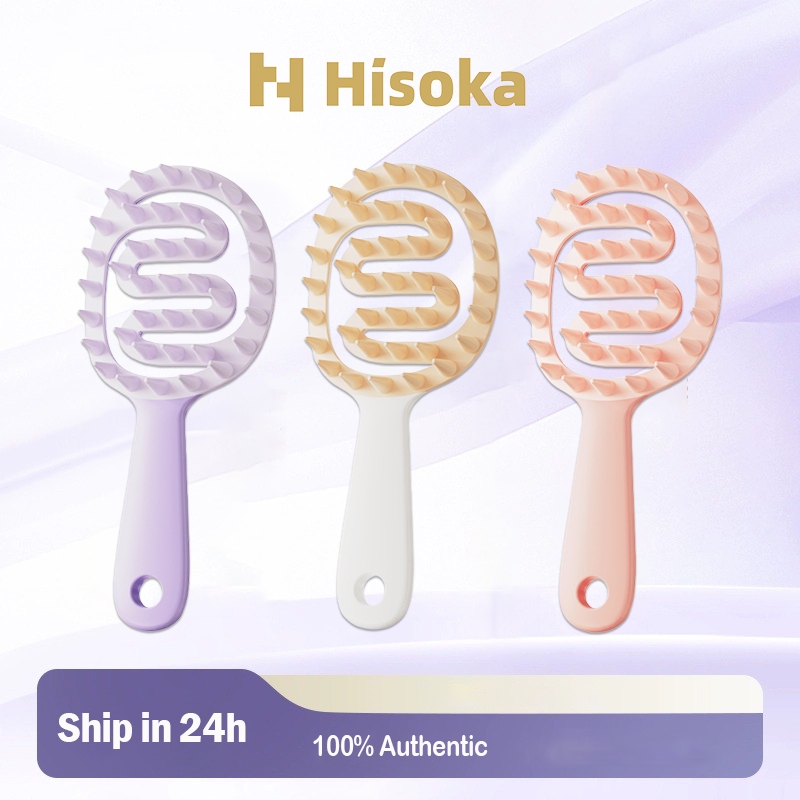 Hisoka Long handled Hollow shampoo comb stop itching remove dandruff ...
