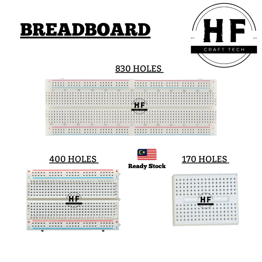 MB102 Solderless Breadboard Dupont Wire Jumper Mini Donut Board 170 400 830 Holes for Arduino ...