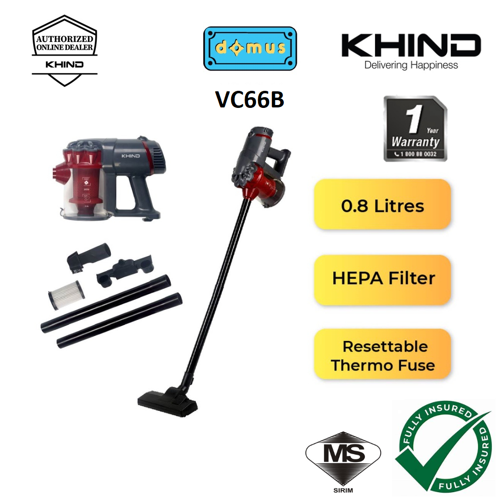 Khind Wired Stick Vacuum Cleaner Handheld Vaccum 2 In 1 Vacum Rumah ...