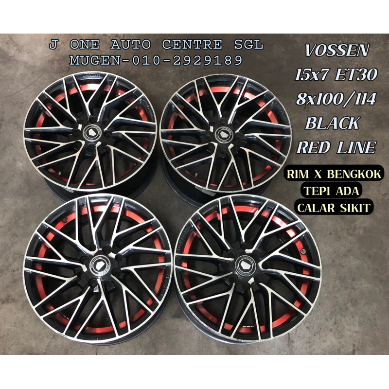 USED RIM VOSSEN 15 INCH FOR MYVI ALZA VIOS SAGA BLM VVT PERSONA GEN2 ...