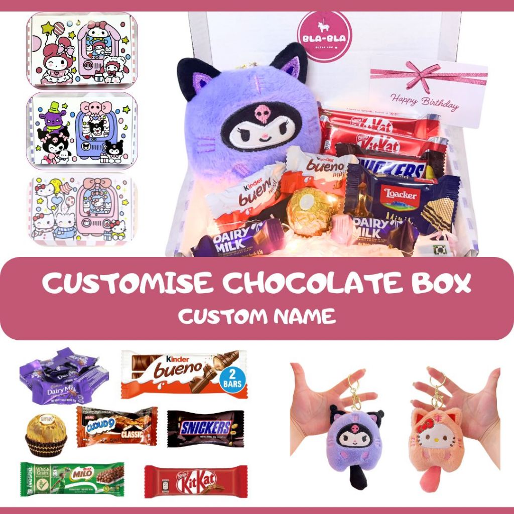 Customise Chocolate Gift Box | Custom Name | Hadiah Kustom Birthday ...